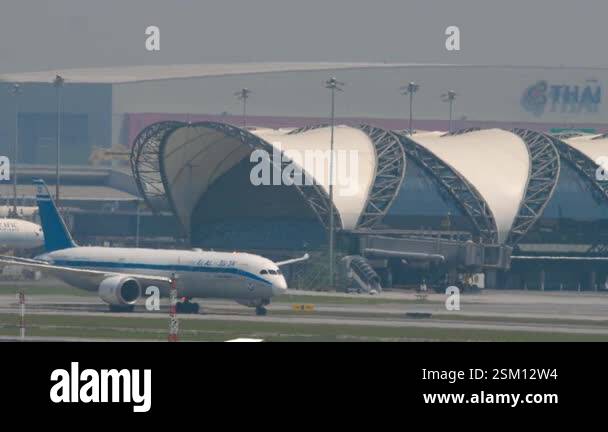 BANGKOK, THAILAND - MARCH 01, 2023: Airplane Boeing 787 Dreamliner, 4X ...