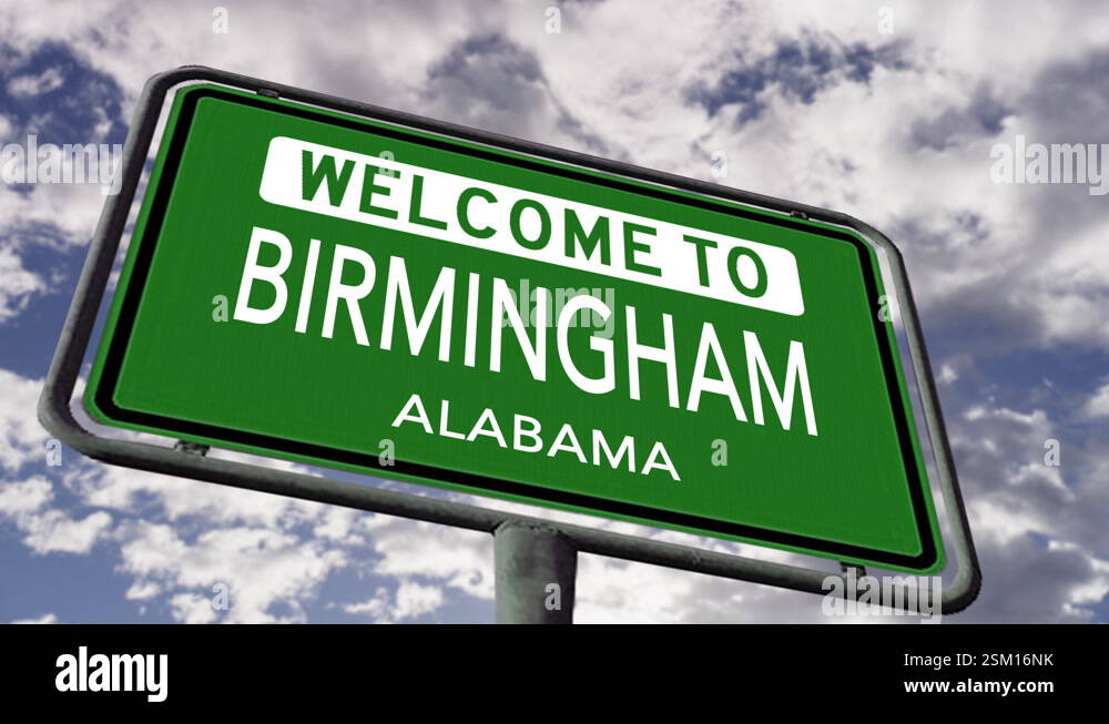 Welcome to Birmingham, Alabama. USA City Road Sign, Realistic 3d ...