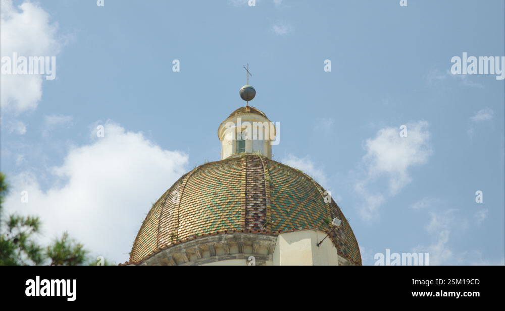 Iconic Church of S. Maria Assunta Dome in Positano, Amalfi Coast Stock ...