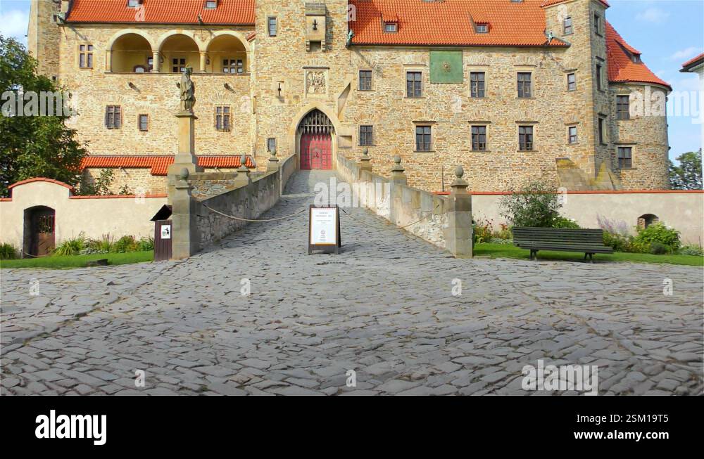 Medieval Castle Bouzov, Moravia, CZ Stock Video Footage - Alamy