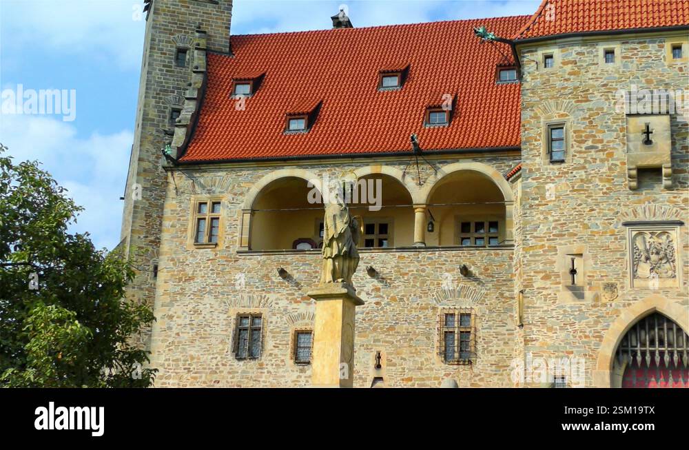 Medieval Castle Bouzov, Moravia, CZ Stock Video Footage - Alamy
