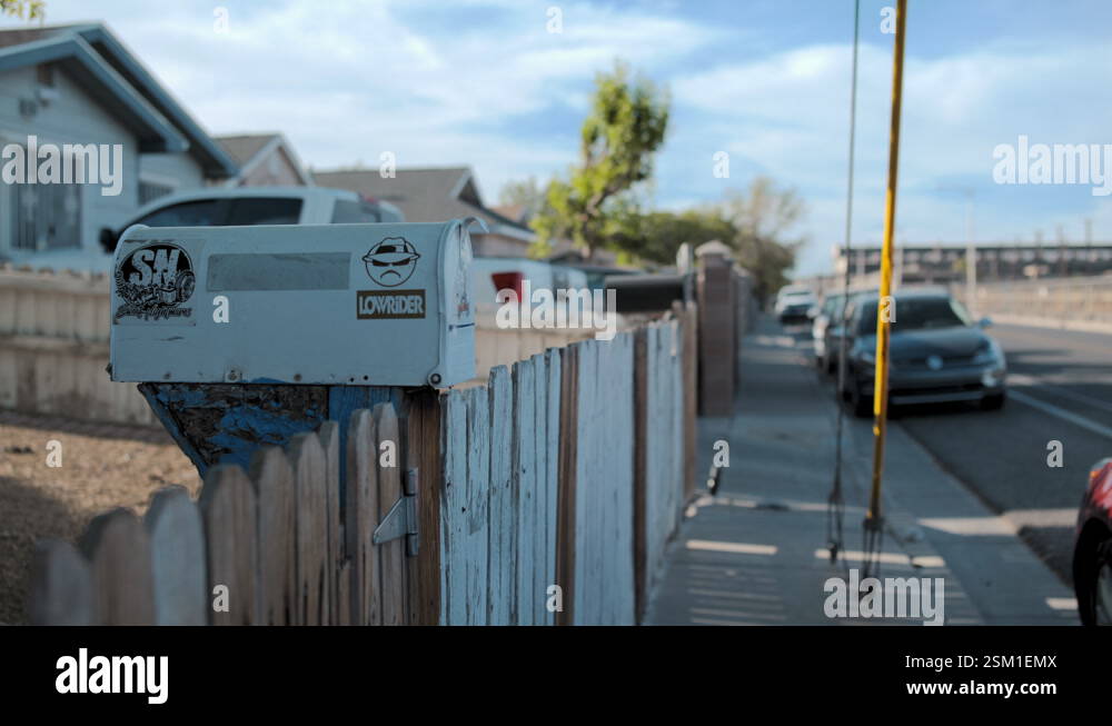 Lowrider Mailbox in front yard of Ghetto House & security bars on ...