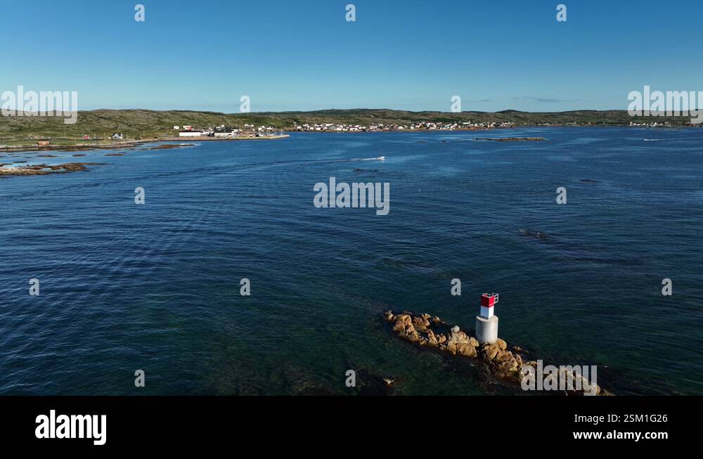 Joe Batt's Arm Cove with Scenic Landscape Over Blue Seas and Rocks with ...