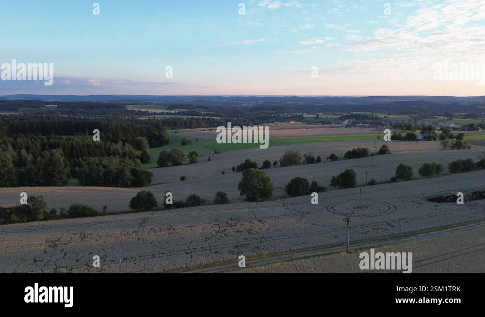 a view from above of the sprawling fields and forests in the ...