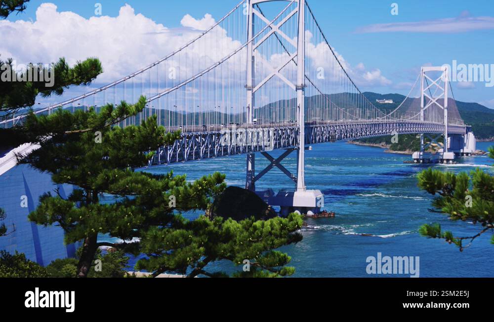 The Great Naruto Bridge Between Japan Mainland and Awaji Island Stock ...