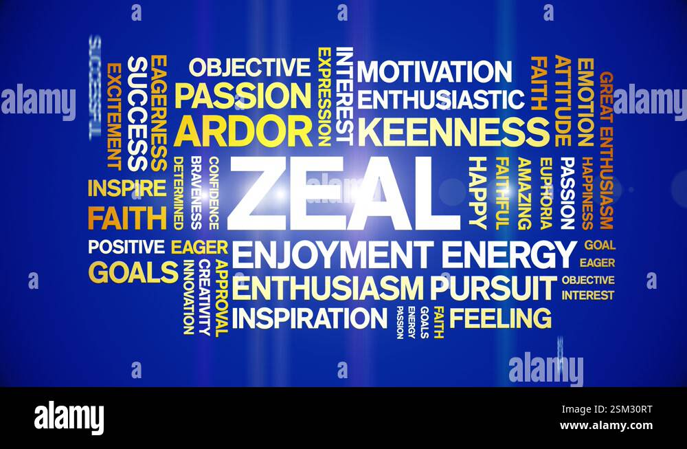 Zeal animated tag word cloud,animation text kinetic typography seamless loop Stock Video Footage ...