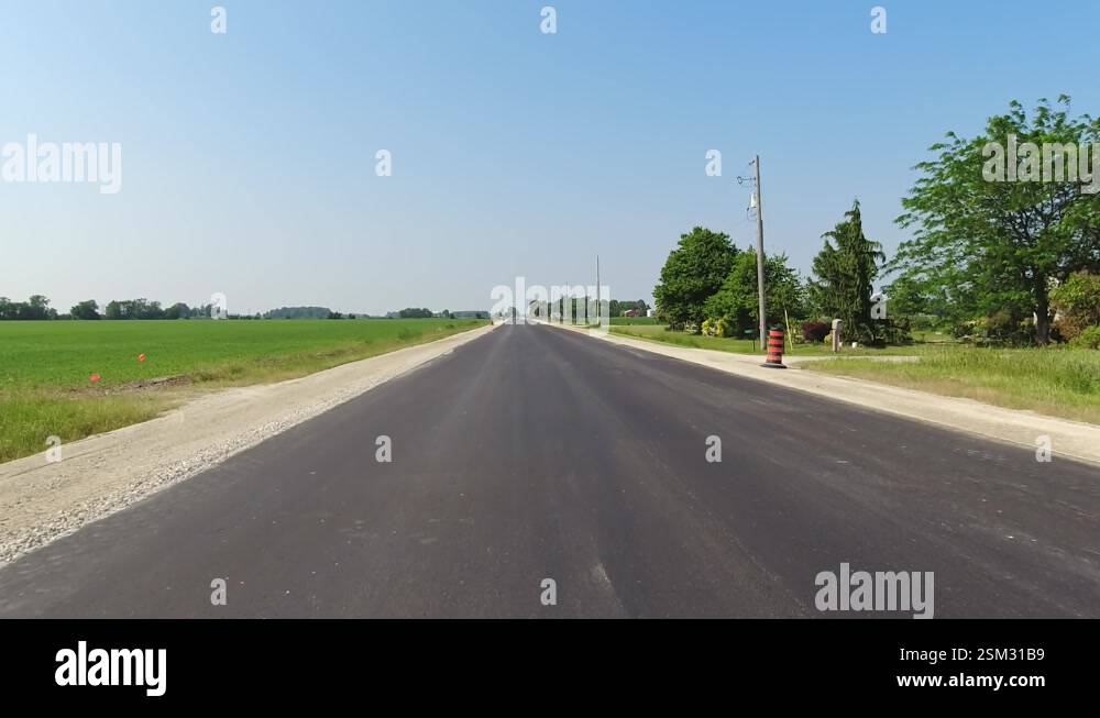 Back view Driving Plate looking backward. POV driving car view. Rural ...