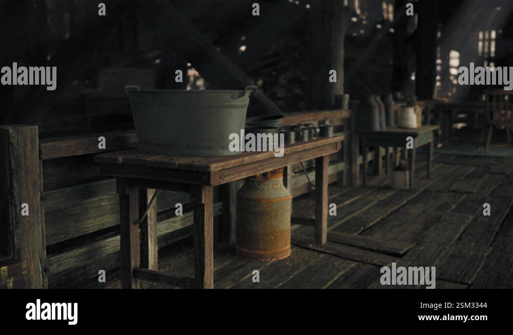 Ancient house interior in dark light Stock Video Footage - Alamy