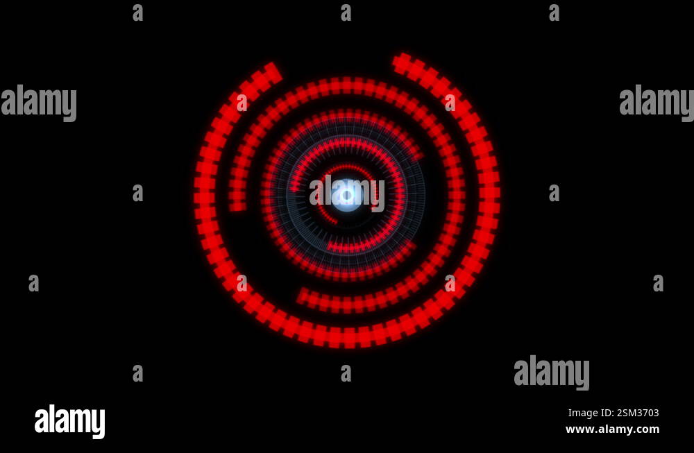 HUD Arc Audio Equalizer B Red Blue VJ Loop Animation Stock Video ...
