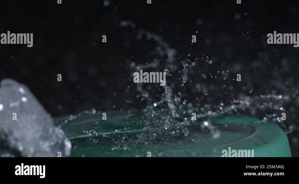 Exploding of plastic bottle of water in super slow-motion 800 fps ...