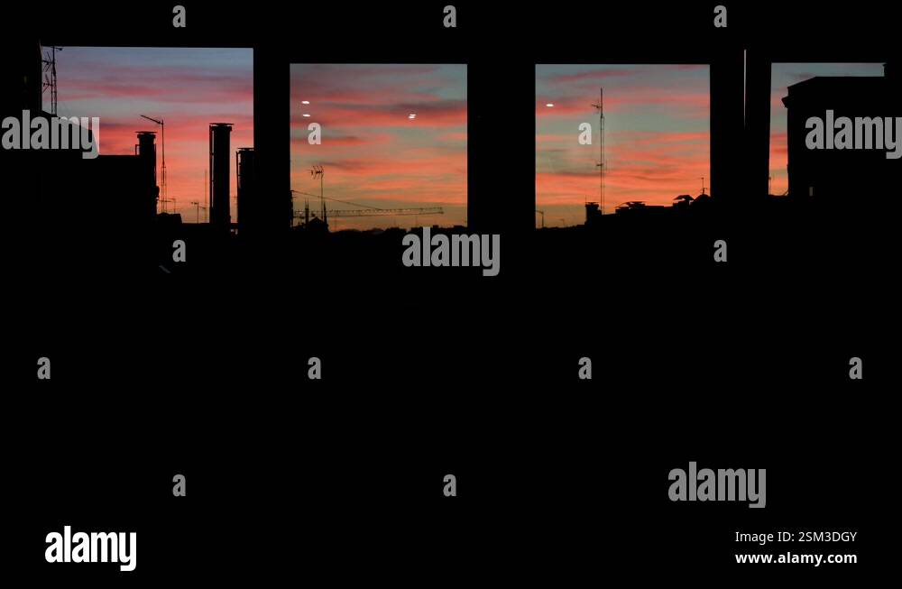 A see-through home window view of a beautiful soft color palette Summer ...