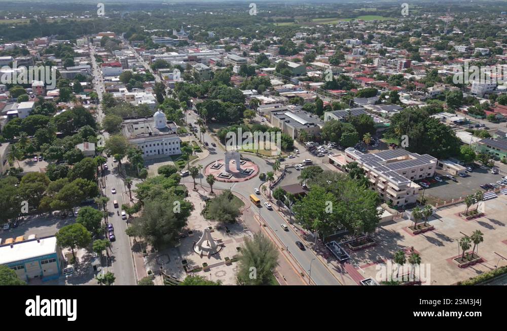 Aerial View Of San Juan de la Maguana City And Arco del Triunfo In ...