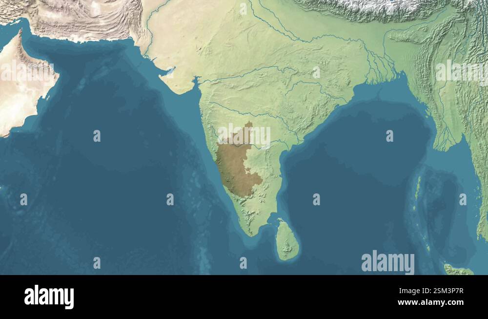 Karnataka map indian state Stock Videos & Footage - HD and 4K Video ...