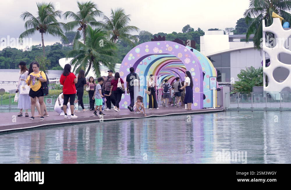 Mid Autumn exhibits at rooftop of Vivocity in Singapore Stock Video ...