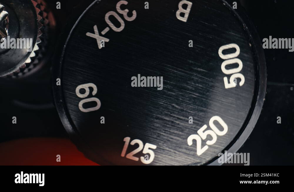 Settings mechanism on mirror analog film camera. Rotation,using ... Settings mechanism on mirror analog film camera. Rotation,using ...