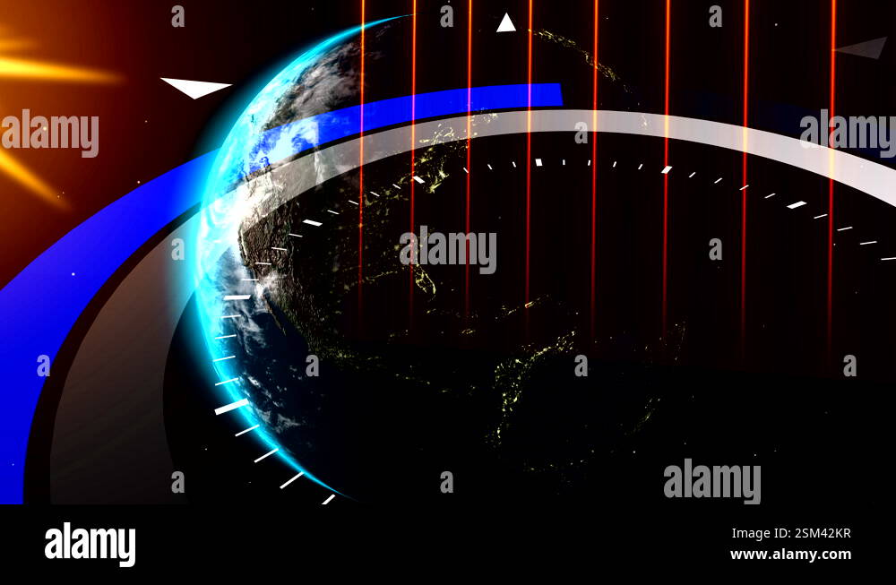 Earth and Time. Allegory. Background for headline Stock Video Footage ...