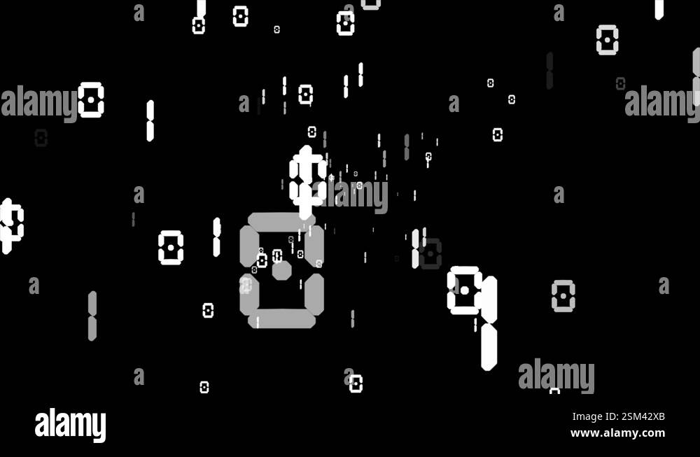 Computing process, numbers of binary code on black 4k background Stock ...