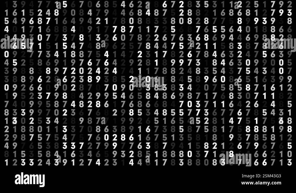 Abstract design of numerical animation infographic insights into random ...