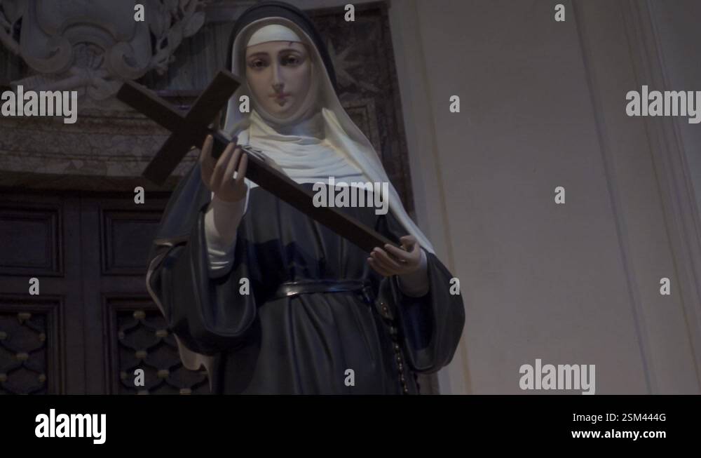Statue of Saint Clare of the Cross, an Augustinian nun and abbess ...
