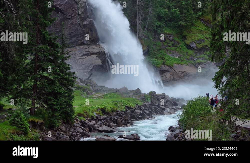 Nature in motion as water crashes at the bottom of a beautiful ...