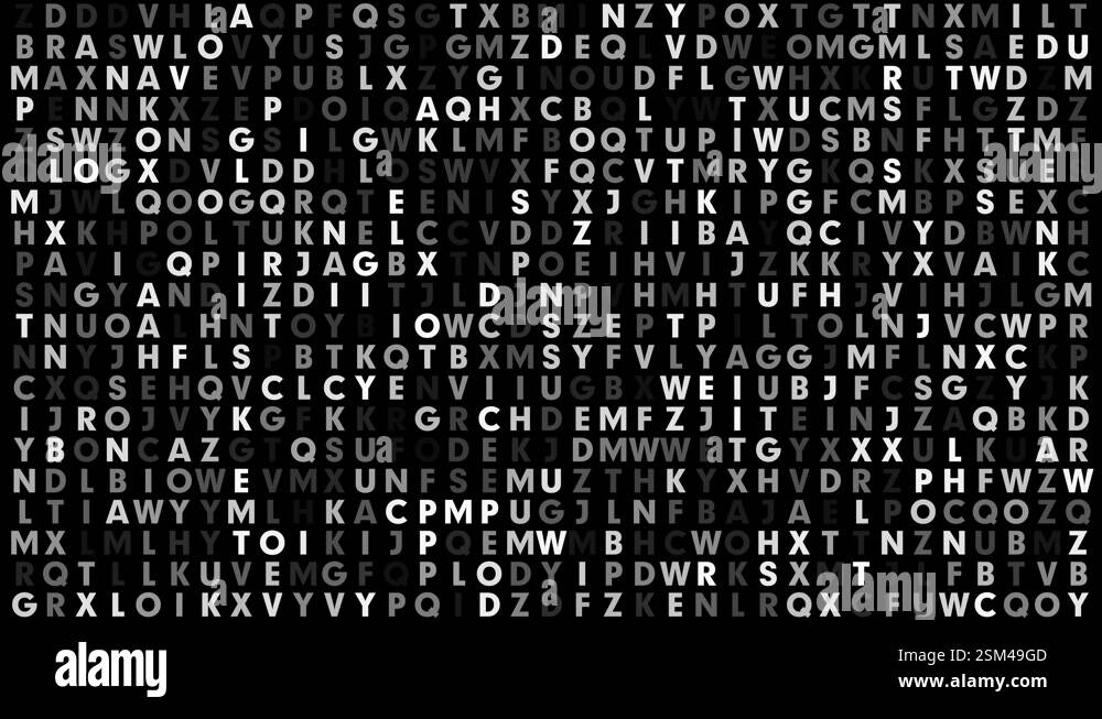 Letters in chaos unpredictable and moving text creates modern art ...