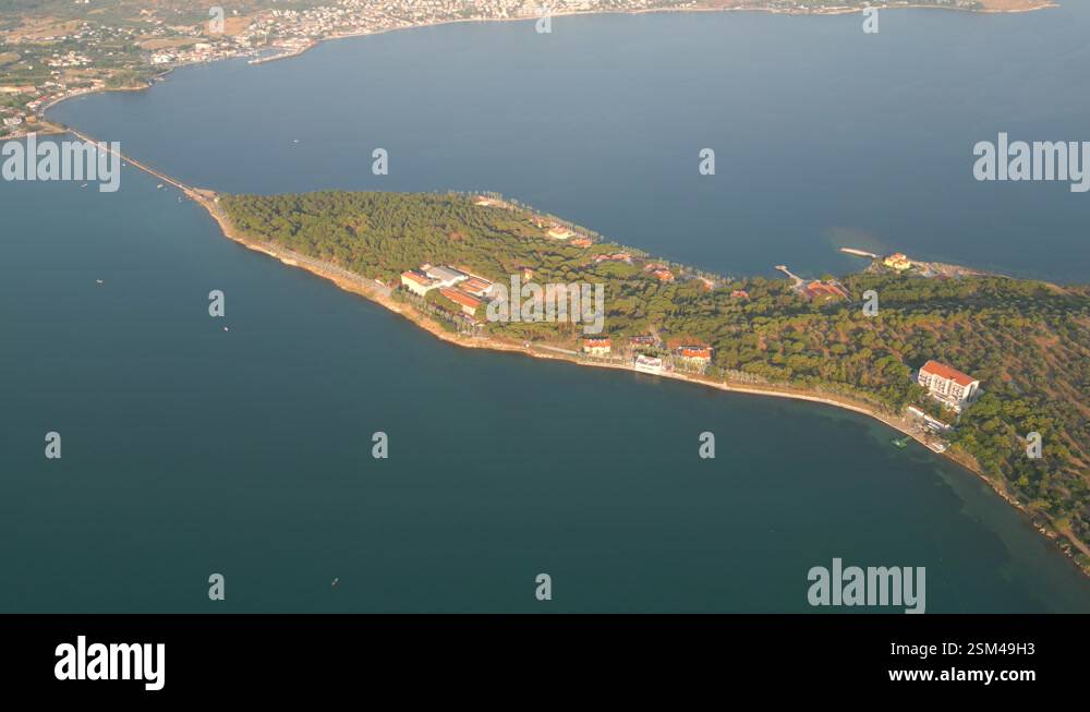 Drone footage at Urla Izmir Province, Turkey. Known as Quarantine ...