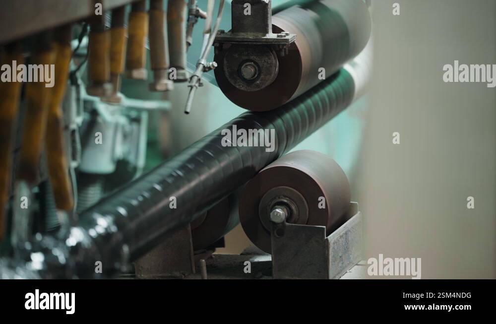 Industrial processing equipment shaping the metal pipe on the conveyor belt Stock Video Footage ...