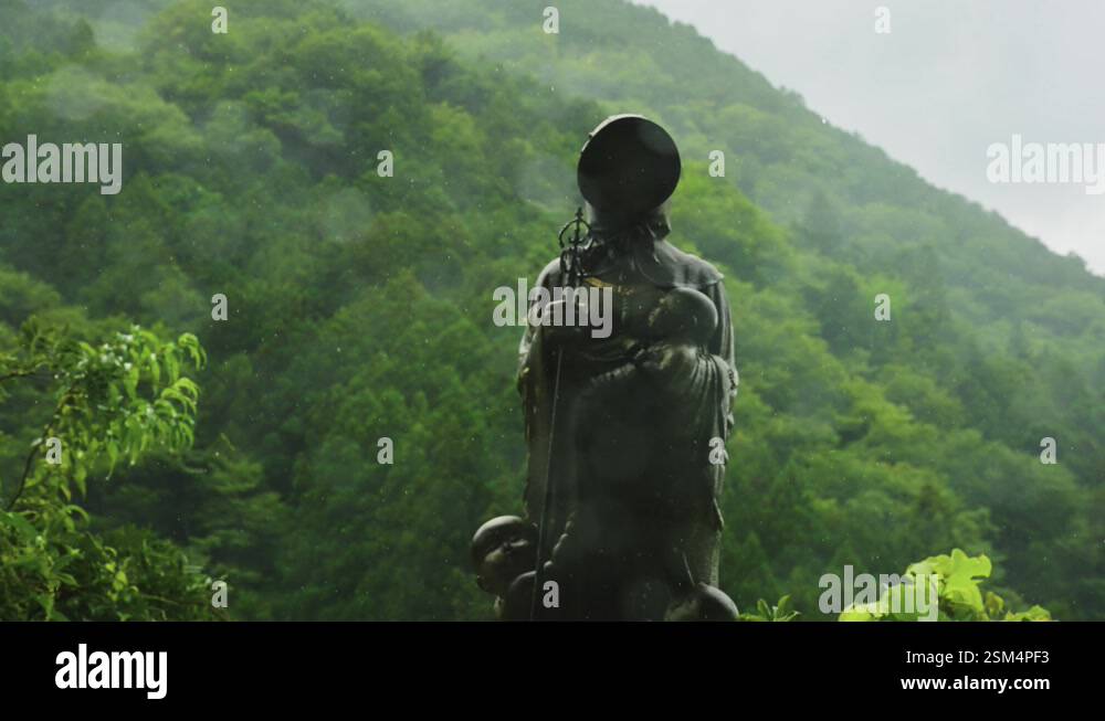 Ominous Statue on Road Through Iya Valley in Shikoku Japan Stock Video ...