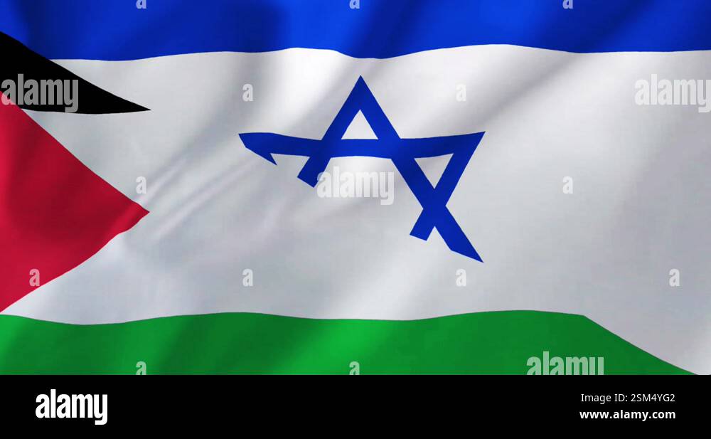 Animation of flags of israel and palestine waving Stock Video Footage ...