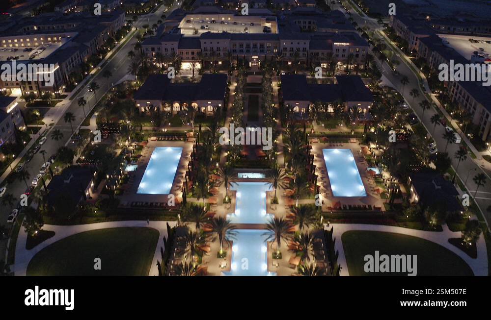 This an aerial shot of the Irvine Promenade Village apartment homes in ...