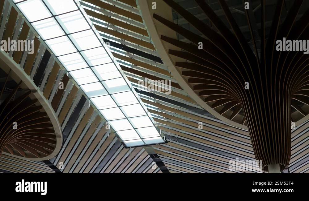 Attractive and interesting design of ceiling and columns at the Puerto ...