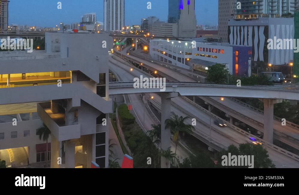 Traffic streaming into the City of Miami with public transportation ...