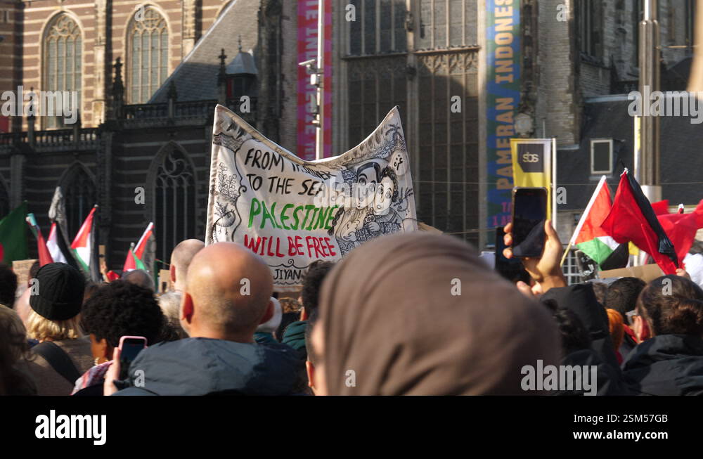 Protest sign 'From the River to the sea, Palestine must be free' at ...