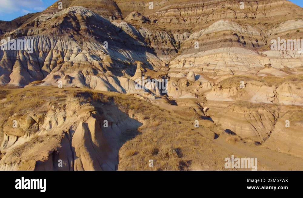 spectacular views of multicolored sand formations in Alberta, Canada ...