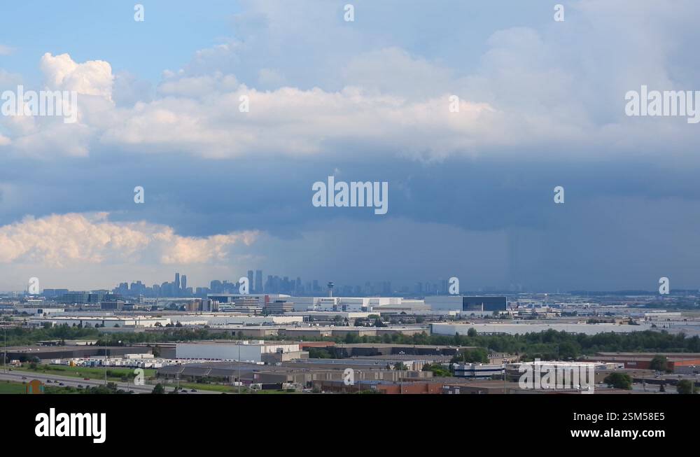 Rare and unusual formation of clouds called wall clouds rolling over ...