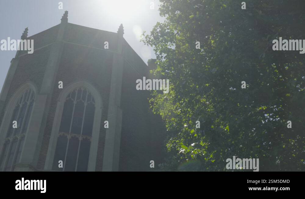 Sunrays Over St Nicholas' Church In Harwich, Essex, England. Low Angle ...