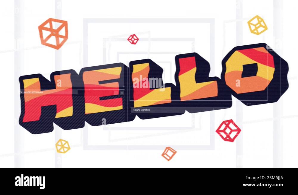Animation hello text banner abstract Stock Videos & Footage - HD and 4K ...