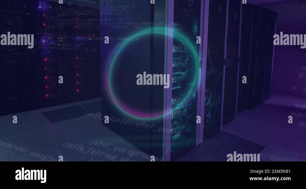 Animation of data processing over computer servers Stock Video Footage ...
