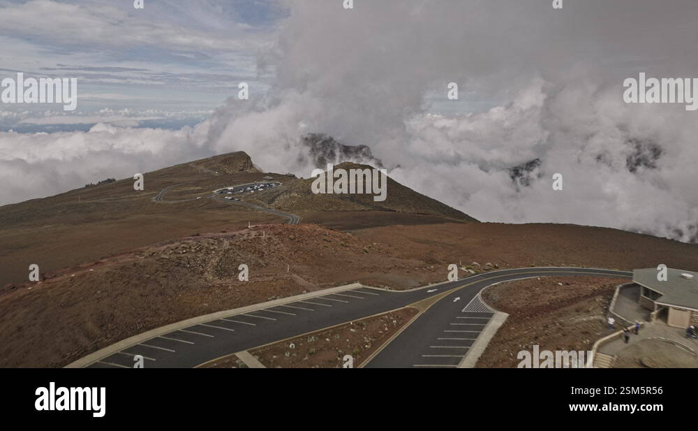 Maui Hawaii Aerial v31 drone flyover Red hill in Haleakala national ...