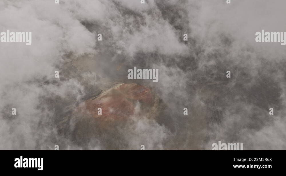 Maui Hawaii Aerial v33 birds eye view flyover Haleakala Mountain ...