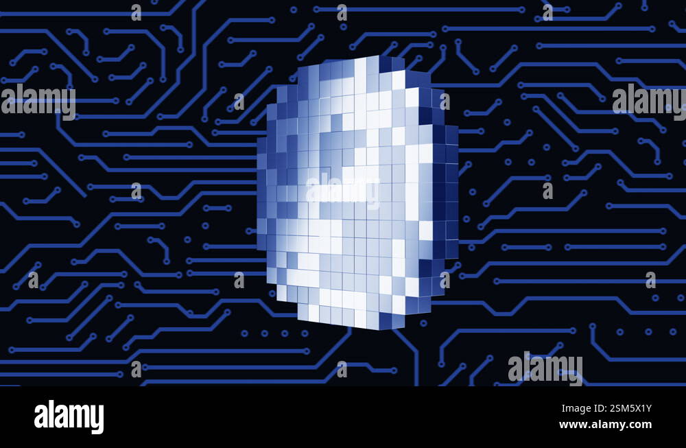 Transformation of a 3d pixel into a digital ruble Stock Video Footage ...
