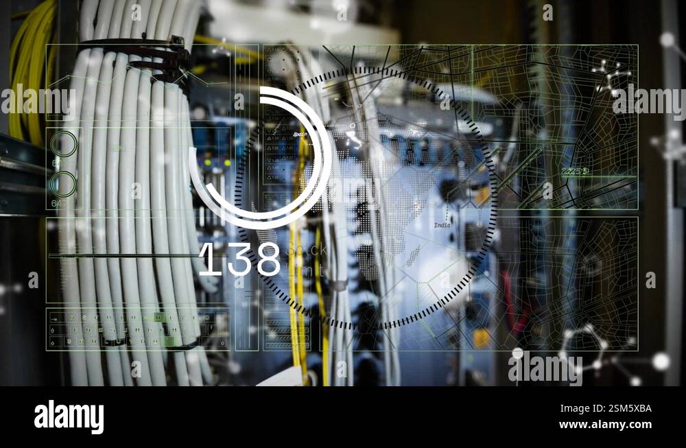 Animation Of Interface With Data Processing And Molecular Structures Against Stock Video Footage