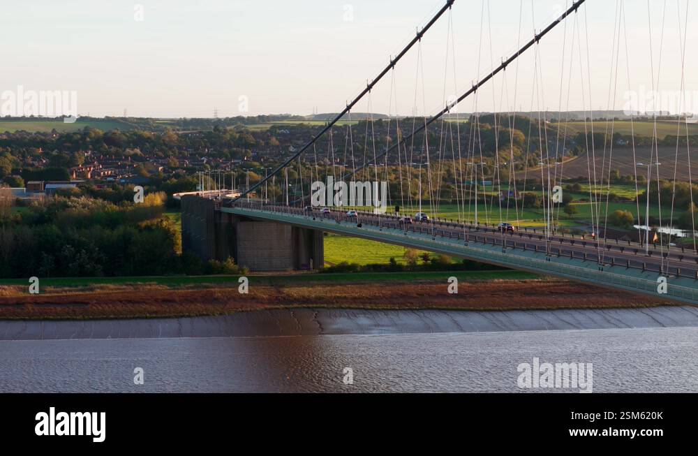 A cinematic moment unfolds as the Humber Bridge takes center stage ...