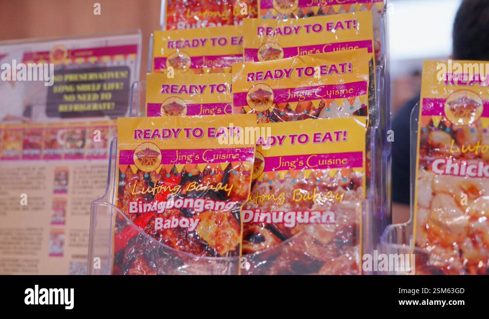 Philippine Pork on display of food booth stand exhibition Stock Video ...