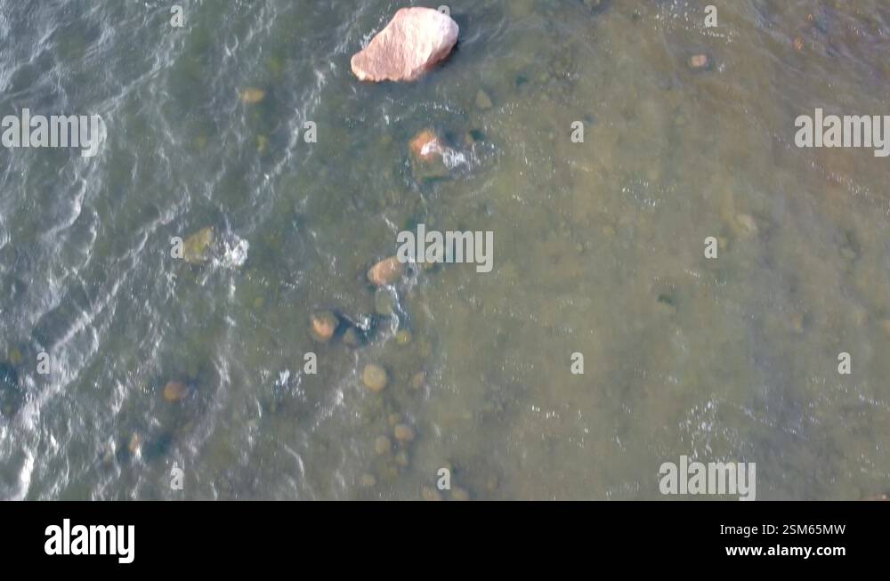 Bird's-eye drone aerial flight view captures the beauty of the Finnish ...