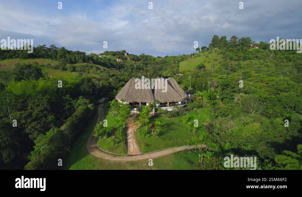 Big bungalow structure as the reception of a rural cabin hotel in Stock ...
