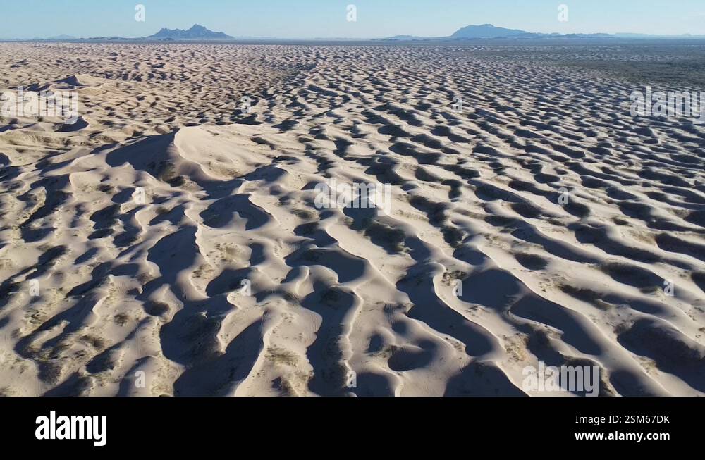 A panorama view of the magnificent desert dune fields of Samalayuca ...