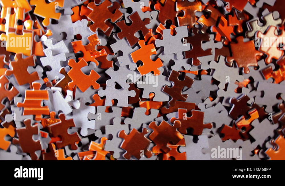 Colored Puzzle Pieces that Rotating Counterclockwise Stock Video ...