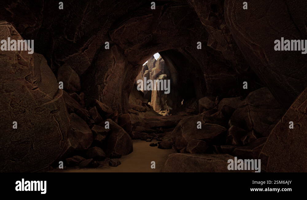 deep red stone cave scenery Stock Video Footage - Alamy