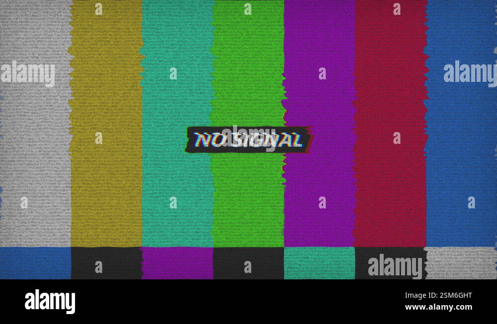 No signal TV test screen background seamless loop animation Stock Video ...
